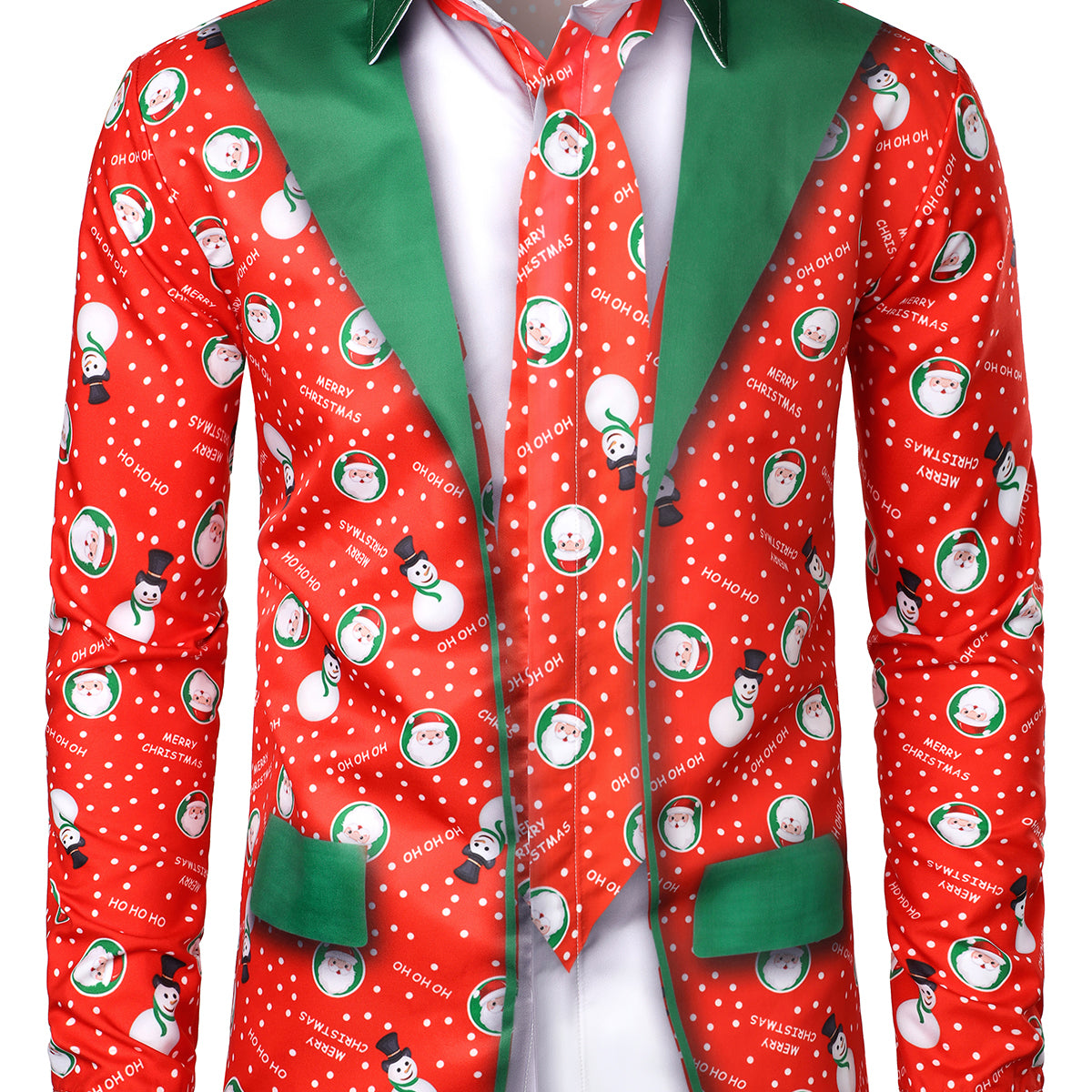 Men's Christmas Snowman Santa Print Funny Outfit Xmas Themed Vacation ...