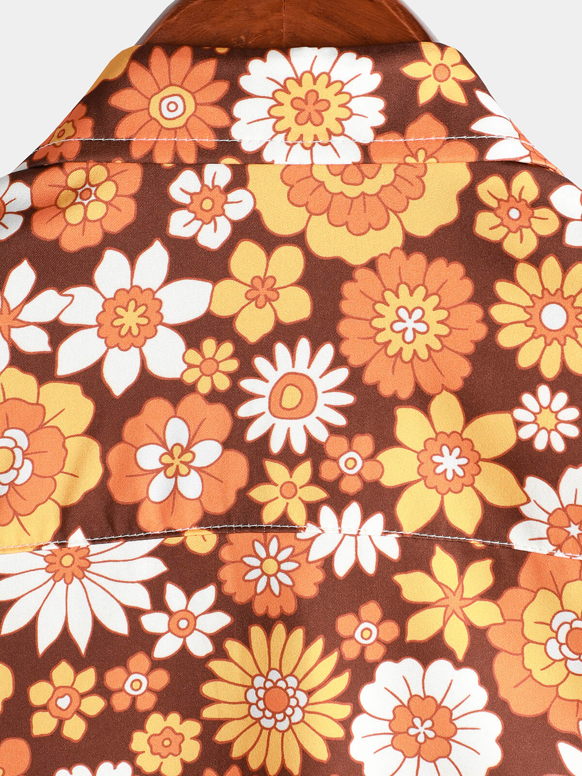 Men's Floral Vintage Flower Button Up 70s Themed Disco Party Short Sle ...